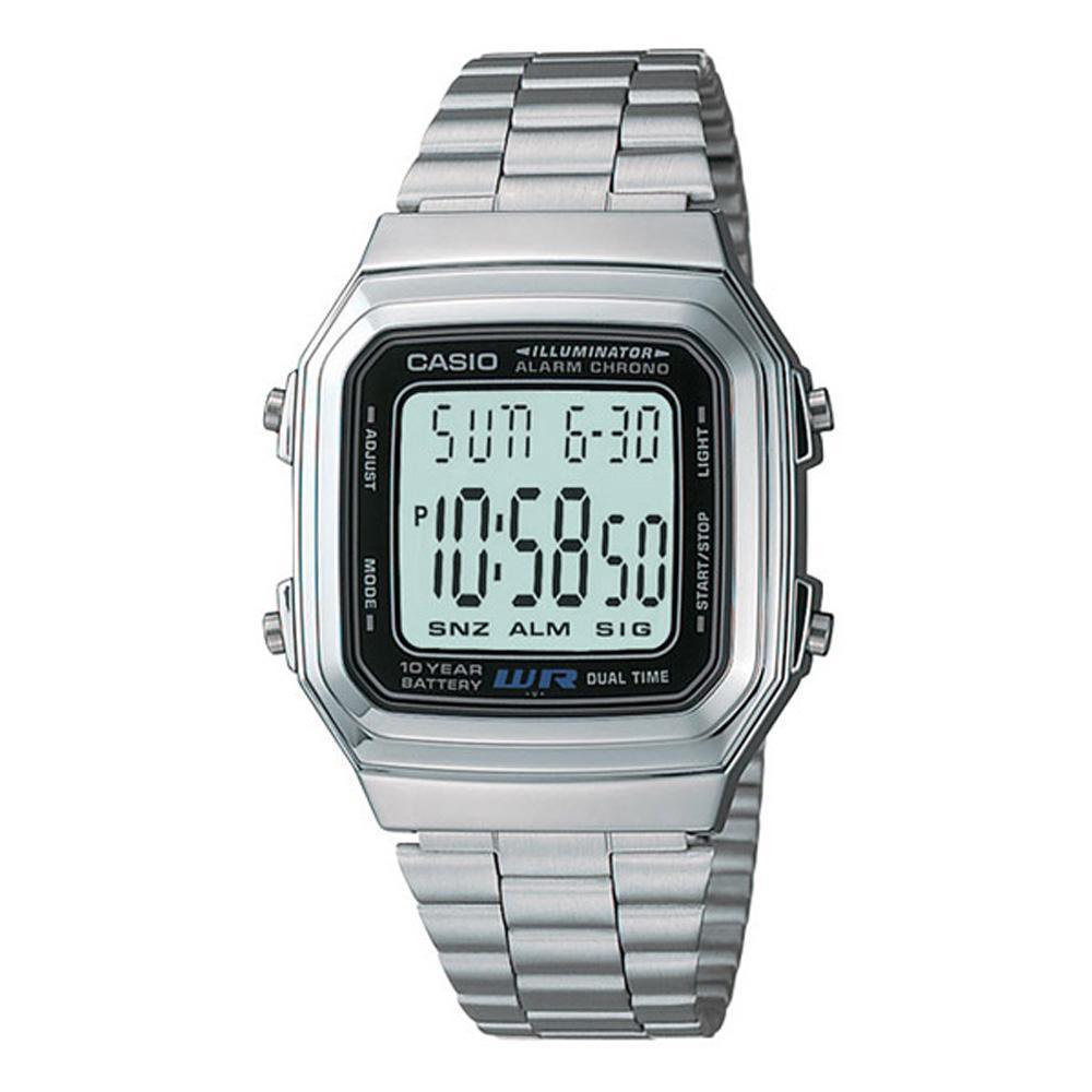 A-178WA-1 Reloj Casio para Hombre Banda de Acero Inoxidable Digital ...