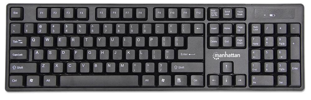 Teclado en Inglés Y Mouse Óptico Manhattan 178990 Inalámbrico : Precio ...