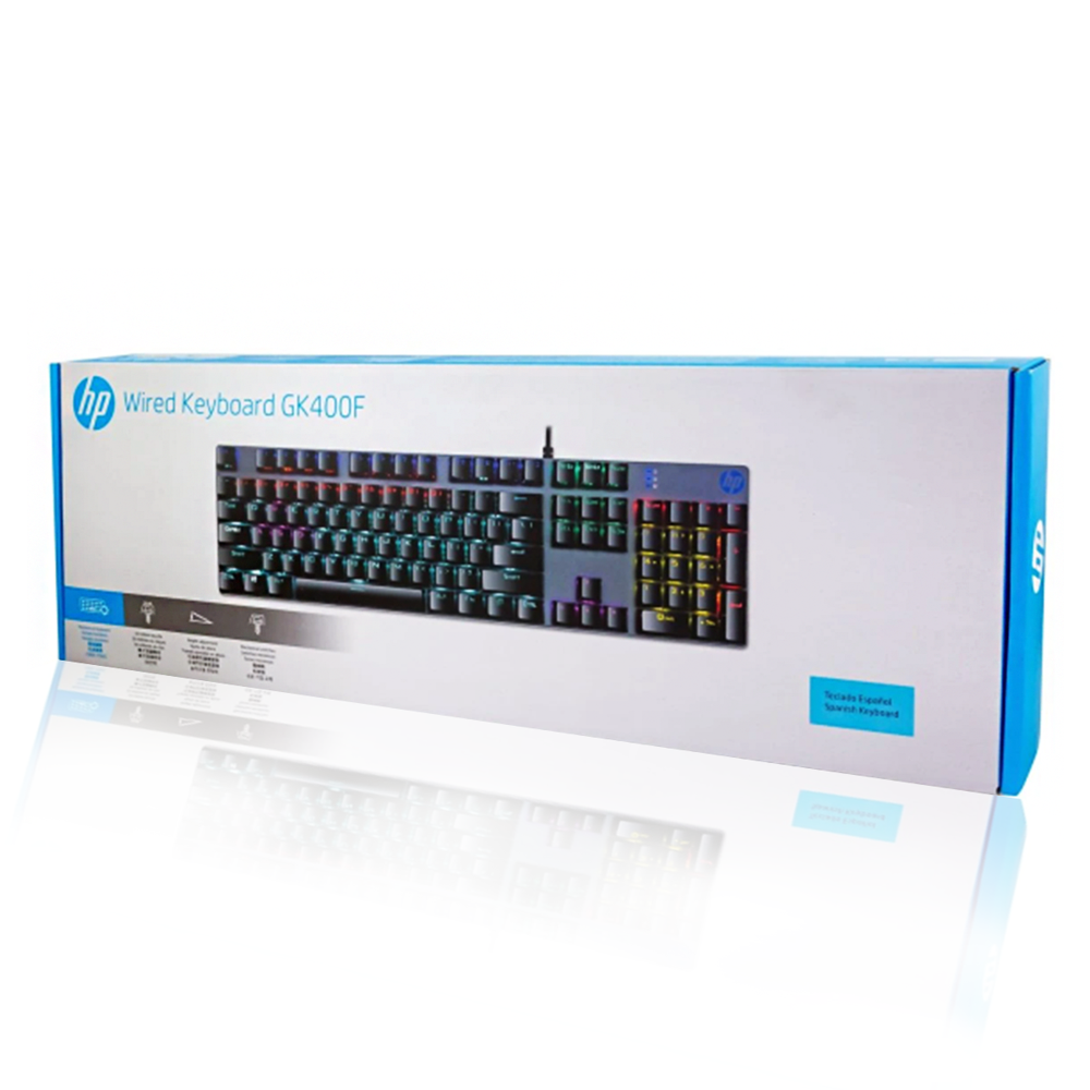 Teclado Mecánico Gaming HP GK400F RGB Negro, Teclado para juegos ...