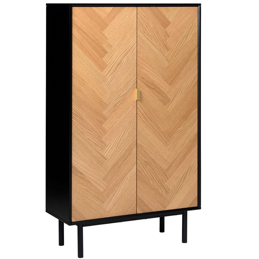 Kalea, Librera Calvi, Dos Puertas, Con Enchape de Roble Y Acabado en ...