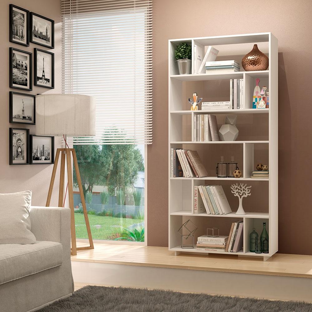 Kalea, Librera Andy Con 5 Entrepaños, Melamina Blanca, JC0800 : Precio ...