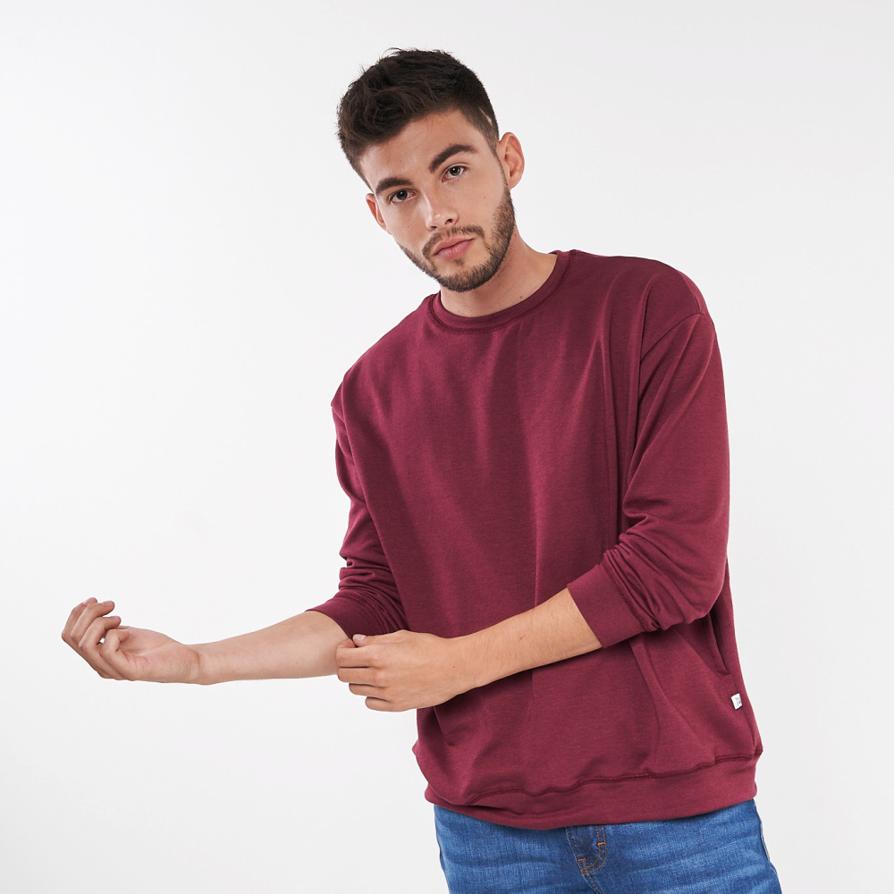 Suéter Sweater McAllen Unisex, Color Corinto, Talla S