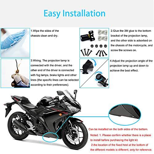 Motorcycle Angel Wings Projection Light Kit, Underbody Waterproof Ghost ...