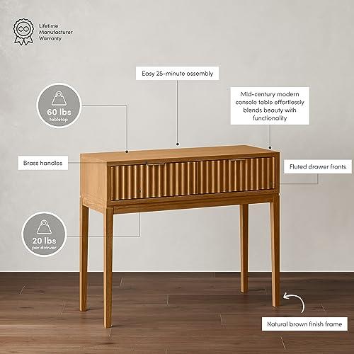 Nathan James Jasper Wood Accent Storage Console Sofa Table, for ...