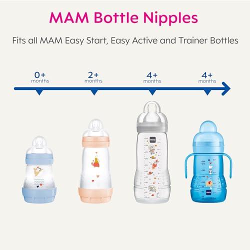 MAM Bottle Nipples Mixed Flow Pack - Medium Flow Nipple Level 2 and ...