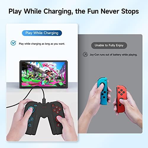 JINGDU Switch Joy-Con empuñadura de carga compatible con Nintendo ...