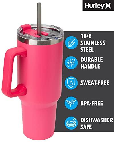 Hurley Tumbler Thermos - 40 oz Insulated Travel Mug with Handle ...