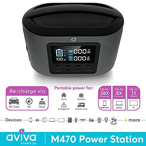 Aviva Portable Power Station M470 300 Watt 470Wh Portable Backup ...