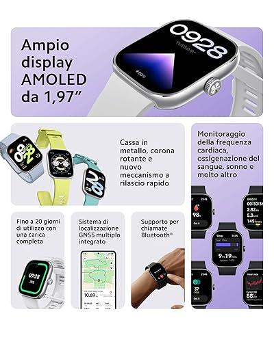 Reloj Inteligente Xiaomi Redmi Watch 4 con Pantalla AMOLED de 1,97 con 390 x 450 Píxeles y 60 Hz ...