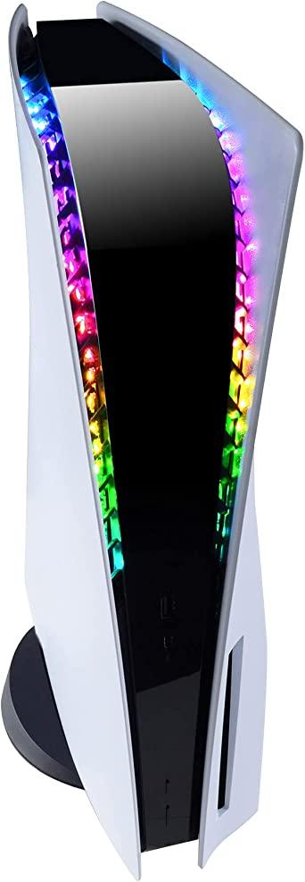 eXtremeRate Tira de luz LED RGB para consola PS5, 7 colores, 29 efectos ...