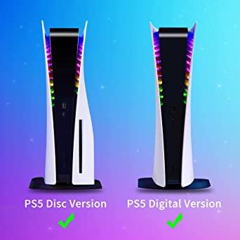 eXtremeRate Tira de luz LED RGB para consola PS5, 7 colores, 29 efectos ...