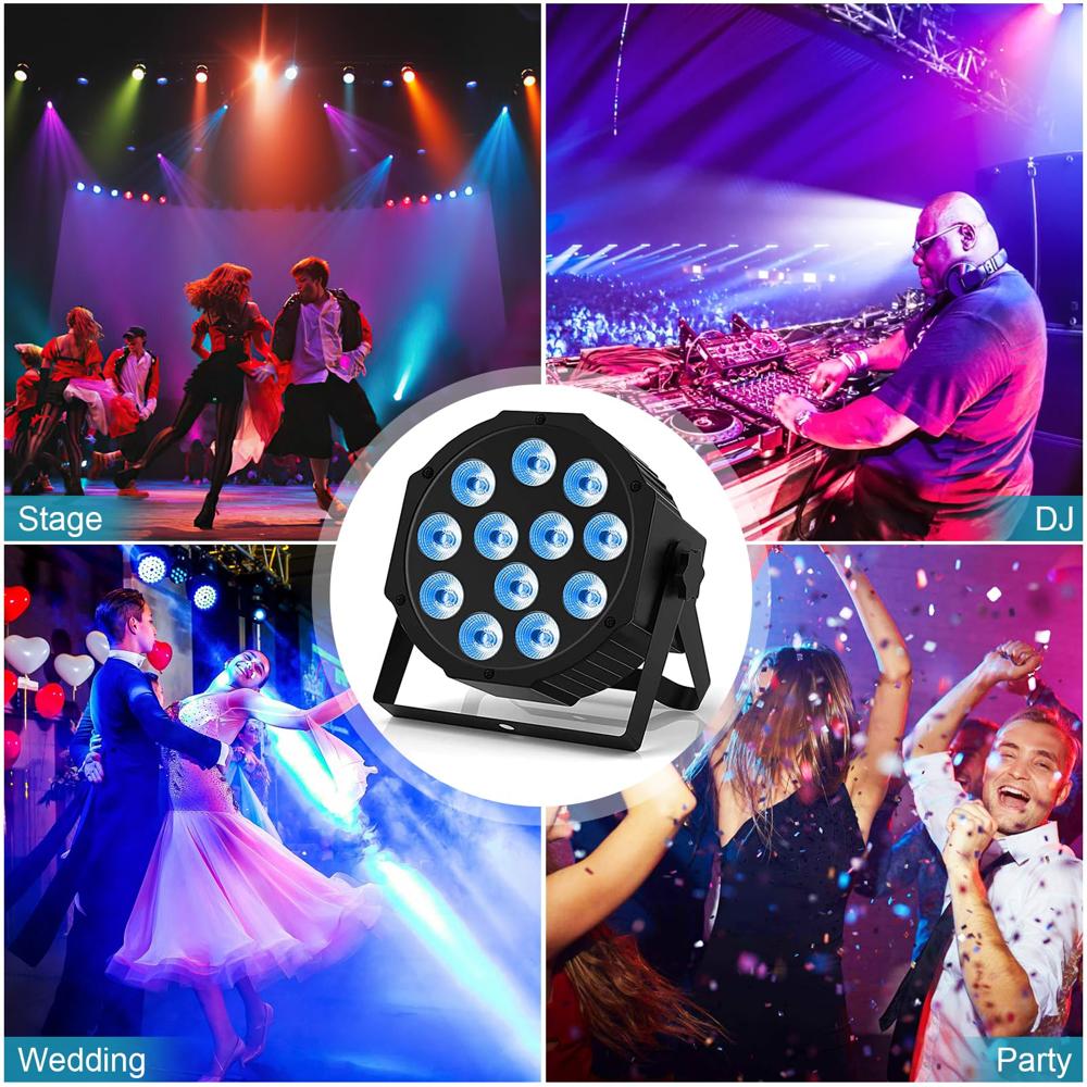 Rechargeable Par Lights RGBW 4-in-1 LED Uplights Battery Powered Stage Lights, HOLDLAMP DJ ...