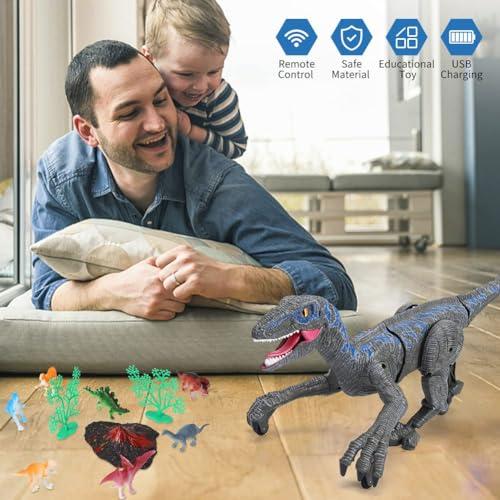 Remote Control Robot Dinosaur toys for kids,Velociraptor from Jurassic ...