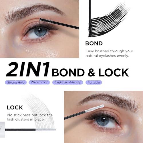 BEYELIAN Lashes Clusters and Lash Bond and Seal Kit D Curl 280pcs 9 ...