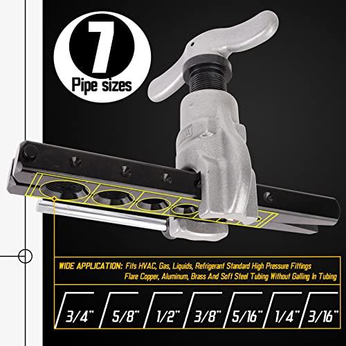 KOOPOOL Eccentric Flaring Tool Kit 7 Dies Flare Bar, Sizes (3/16-3/4 ...