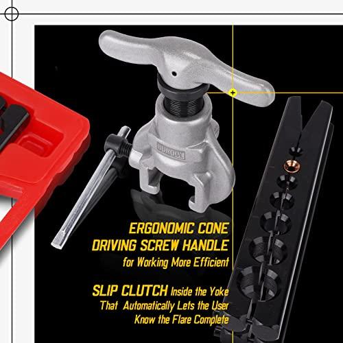 KOOPOOL Eccentric Flaring Tool Kit 7 Dies Flare Bar, Sizes (3/16-3/4 ...
