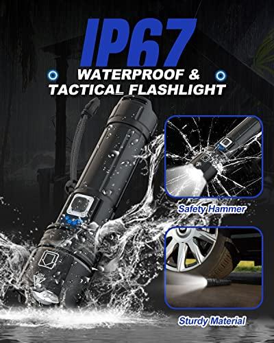 Linterna recargable Victoper, linternas súper brillantes de 20000 ...