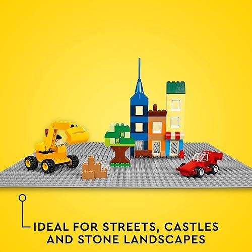 LEGO Classic Base cuadrada gris con base de 48x48 para construir, jugar ...