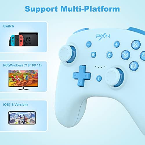 Controlador inalámbrico Switch Pro PXN 9607X, joystick de gamepad de doble choque compatible con ...