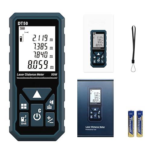 Laser Measure 165ft DT50 Laser Distance Meter 50M, Portable Handle ...