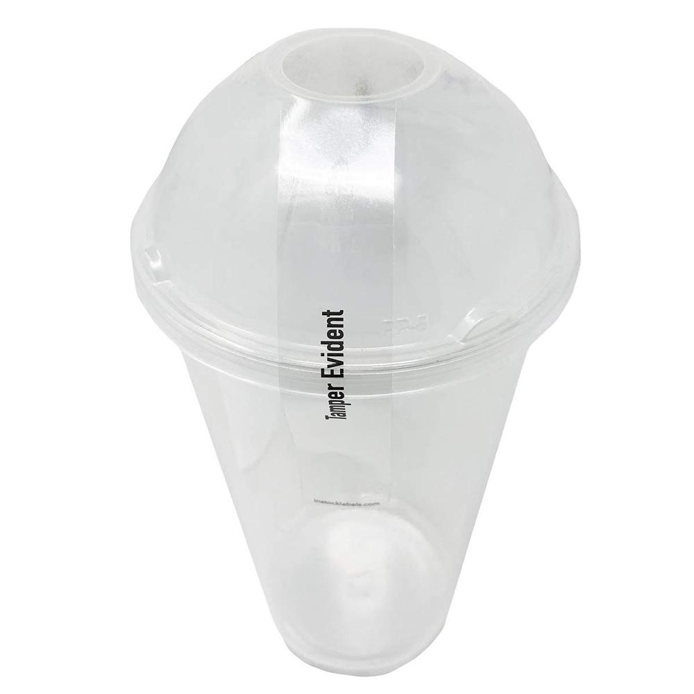 Ultra Clear Tamper Evident Proof Seals for Food Safety - to-Go Drink ...