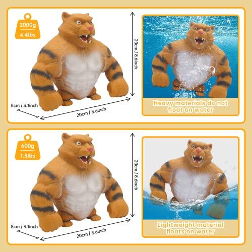 FSFHSJ Tiger Toys , Fun Stretch Tiger Toy for Kids and Adults, Squeeze ...