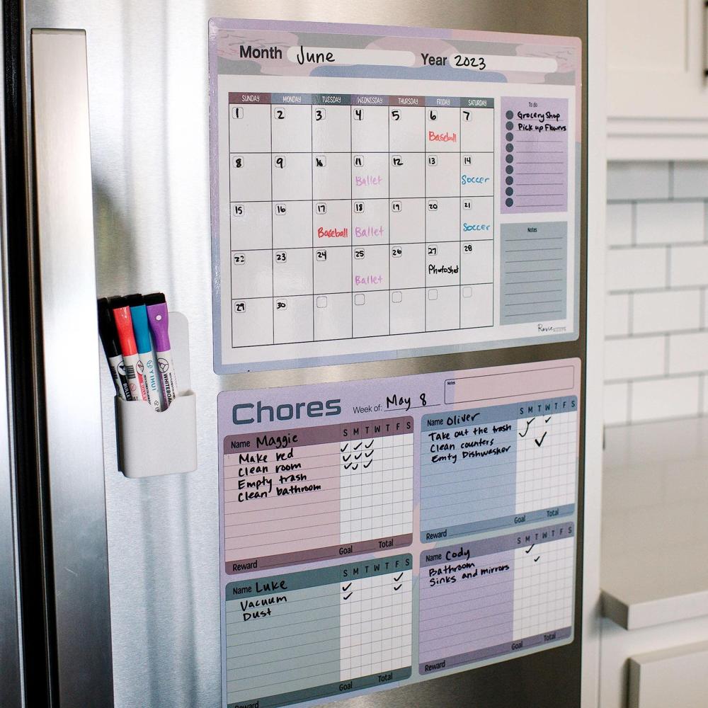 Chore Chart | Dry Erase Chores Chart for Kids and Adults with Magnetic ...