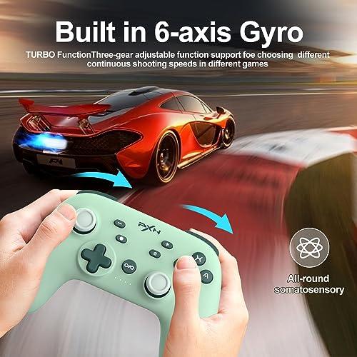 PXN P50L Wireless Switch Pro Controller, Dual Shock Gamepad Joystick Support Turbo, Macro, Gyro ...