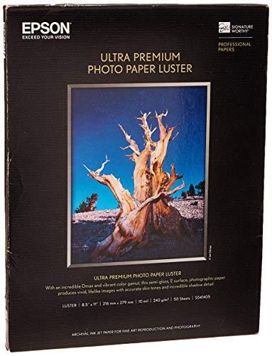 Epson Ultra Premium Photo Paper Luster, 50 unidades (S041405) : Precio ...