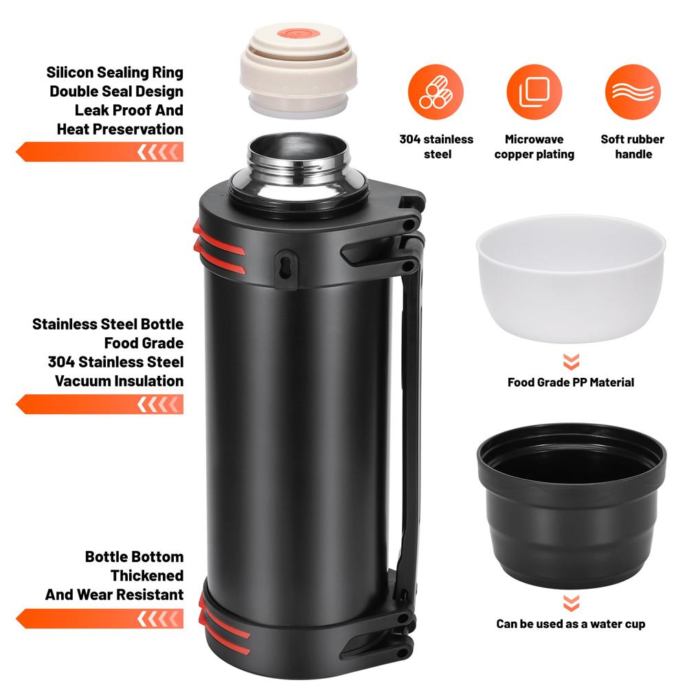 Termo grande Olerd - Botella aislada de acero inoxidable de 202 oz para ...