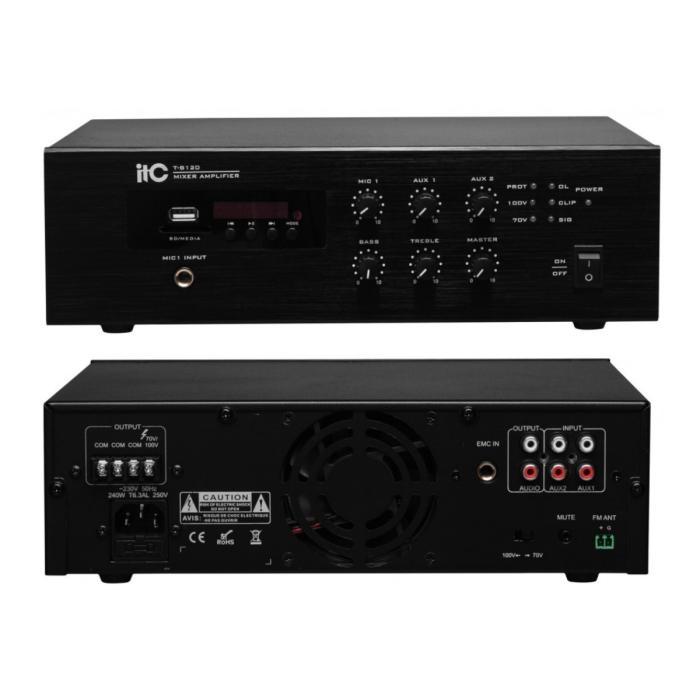 Mini Itc Amplificador Y Mezclador T-B240 Con MP3 Y Bluetooth : Precio Guatemala