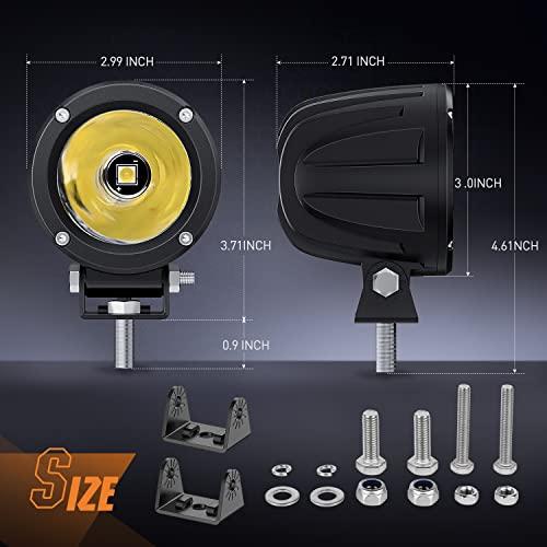 Nilight Motorcycle Led Pods 2PCS 3Inch Round Led Offroad Fog Light ...