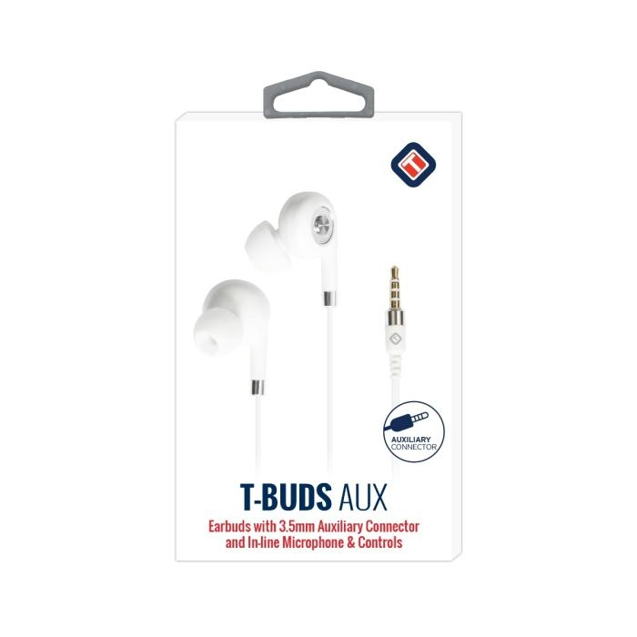 Audifonos T-Buds Conector 3.5mm Blanco | TEKYA – Shopper Mall