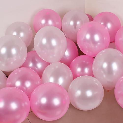 Paready Juego de globos rosas, 60 unidades de globos rosa perla de 12.0 ...