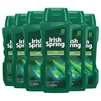 Irish Spring Jabón corporal para hombre, aloe vera – 18 onzas (paquete ...