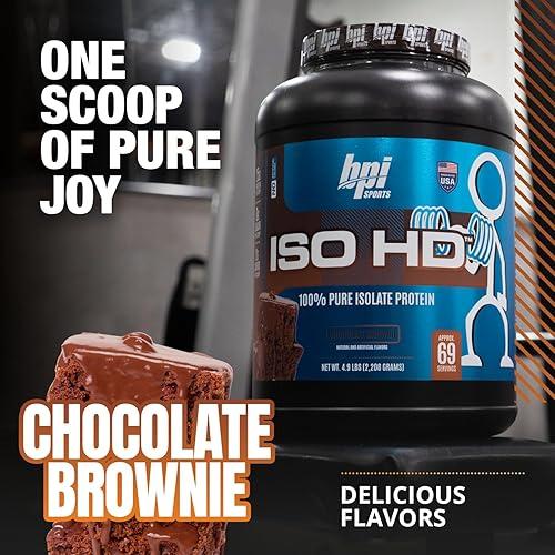 BPI Sports ISO HD Isolate Protein Chocolate Brownie - 69 porciones, 5.4 ...