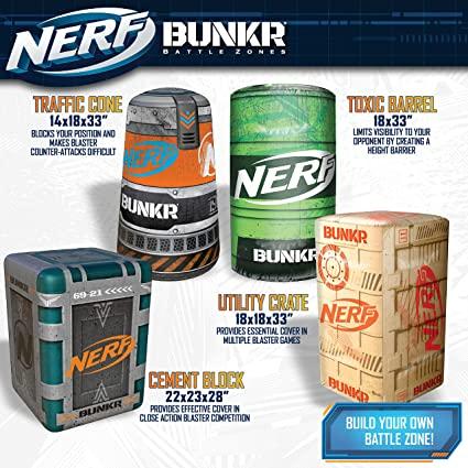 NERF BUNKR Battle Royale Bunker inflable Battlezone - Juego de ...