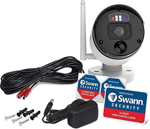Swann NVW-800CAM 4K WiFi IP Cámara de video de imagen fija digital con luces y sirena Enforcer ...