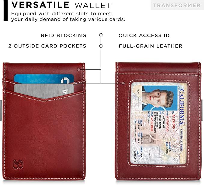 SERMAN BRANDS Cartera con Clip para Billetes - Carteras para Hombre ...