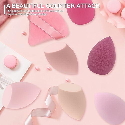 6+6 Professional Makeup Sponge Set,2.76 inch Portable Soft Sponge ...