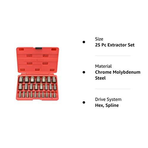 NEIKO 04204A Juego de extractores de pernos y tornillos multispline de cabeza hexagonal ...