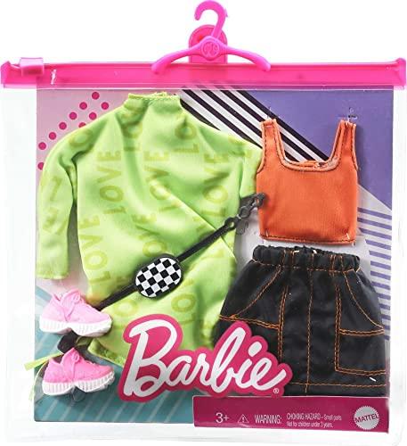Barbie Fashions Juego de ropa de 2 paquetes, 2 muñecas de atuendos que ...