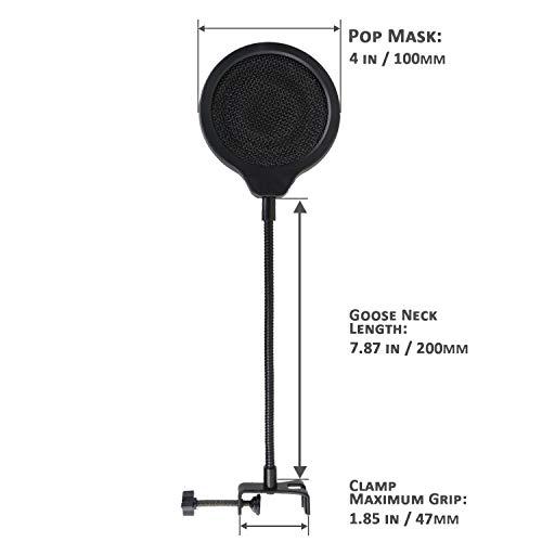 QuadCast Mic Pop Filter Mask Shield For HyperX QuadCast Microphone, 4 ...