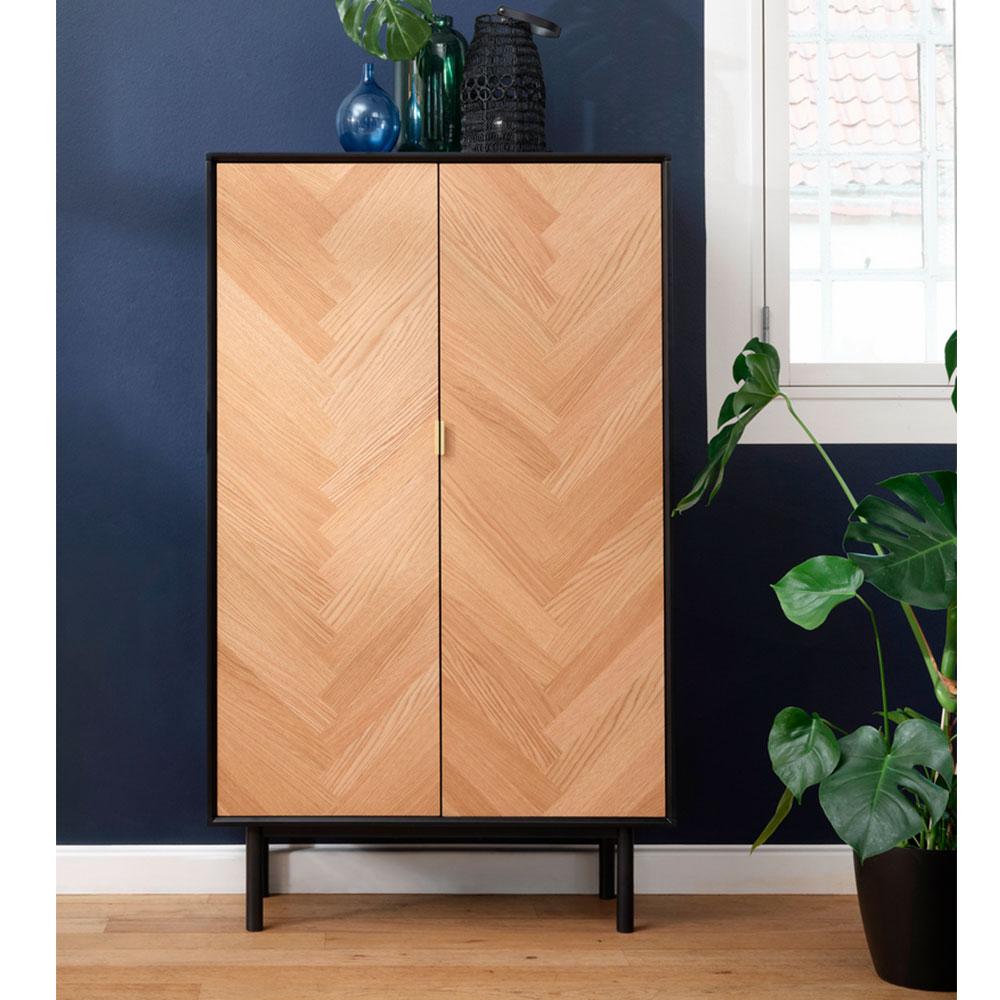 Kalea, Librera Calvi, Dos Puertas, Con Enchape de Roble Y Acabado en ...