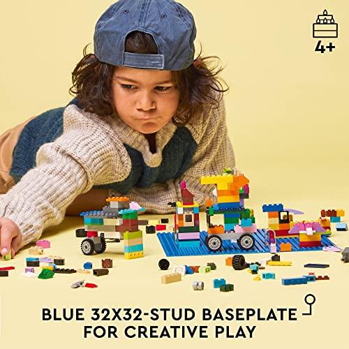 LEGO Classic Blue Baseplate 11025 Building Toy Set for Preschool Kids ...