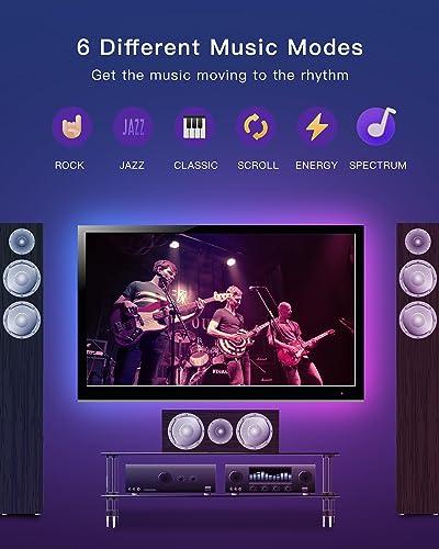 Azoula TV LED Backlight Immersion Ambient TV Strip Lights for 55-65 ...