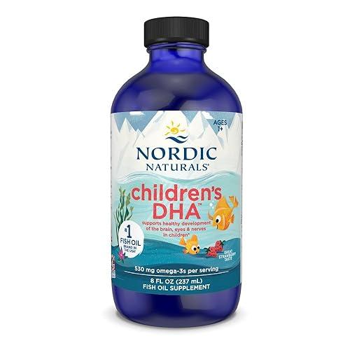 Nordic Naturals Childrens DHA, Fresa - 8 oz para niños - 530 mg Omega-3 ...
