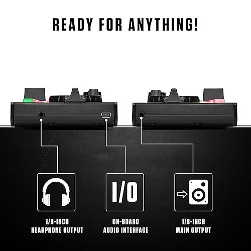 Numark DJ2GO2 Touch – Compact 2 Deck USB DJ Controller For Serato DJ ...