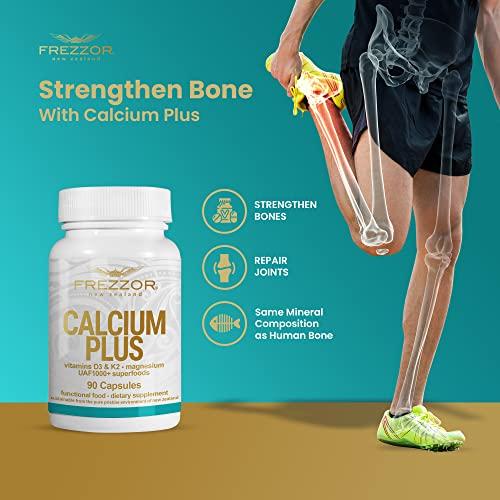 FREZZOR Calcium Plus con UAF1000+, suplemento de calcio crudo natural ...