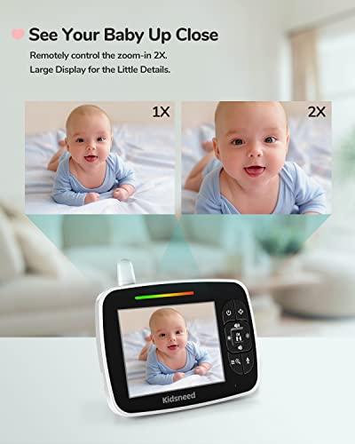 Kidsneed Baby Monitor - Monitor de vídeo para bebés de 3,5 pulgadas con ...